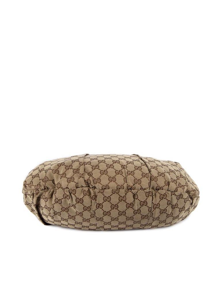 Pre-Loved Gucci Women's Brown Cloth Pelham Monogram Canvas Shoulder Bag ...
