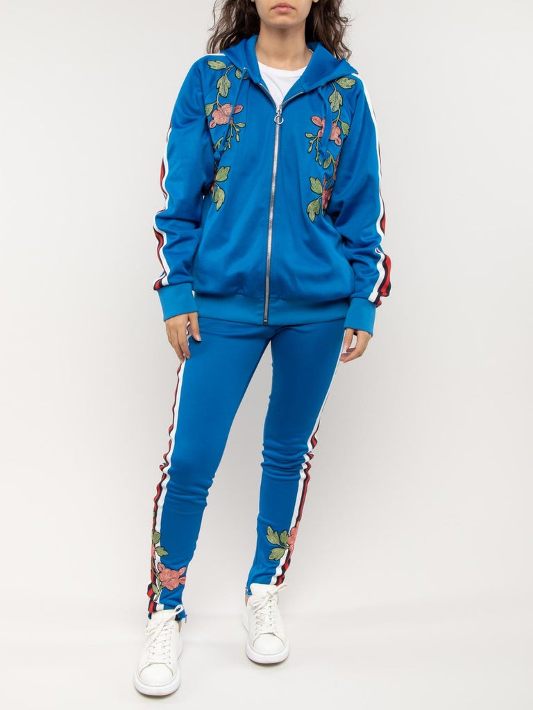 Pre-Loved Gucci Women's Embroidered Track Jacket at 1stDibs