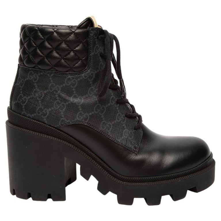 Pre-Loved Gucci Women's Gucci Monogram Boots For Sale at 1stDibs