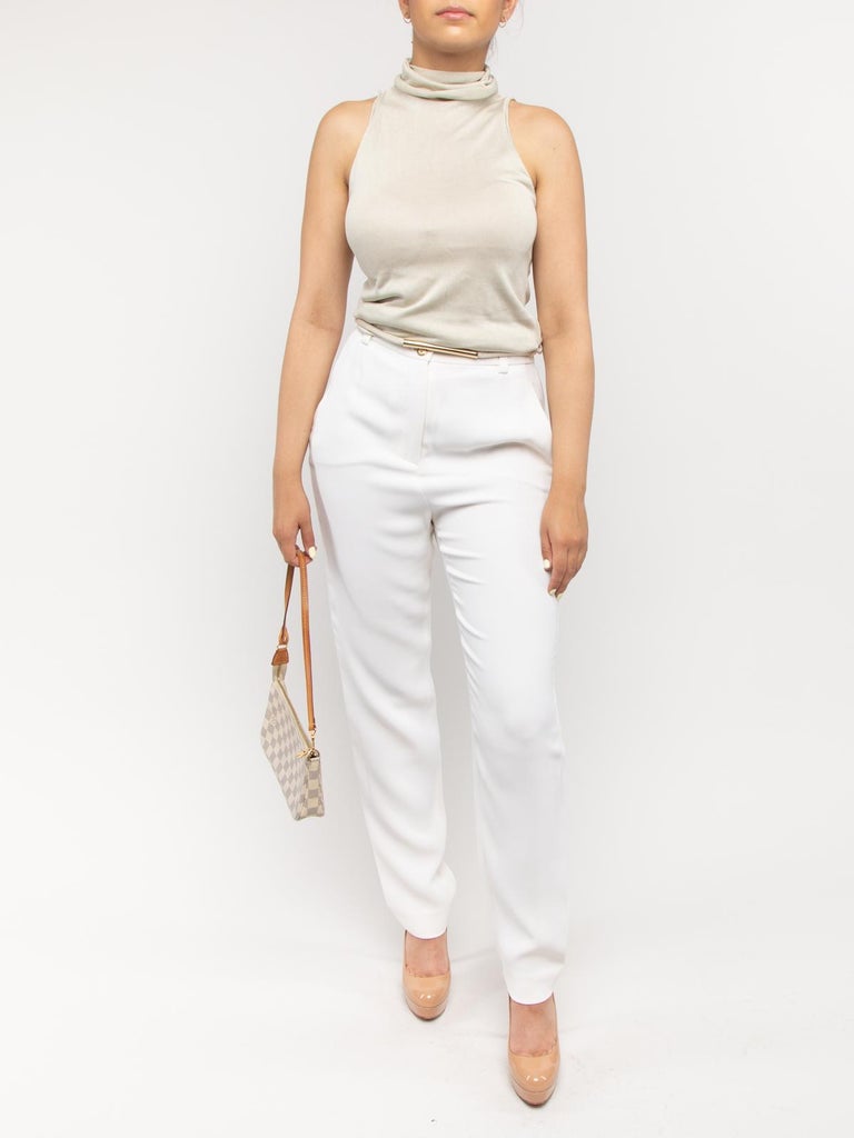 Pre-Loved Gucci Women's Roll Neck Vintage Belted Top For Sale at 1stDibs