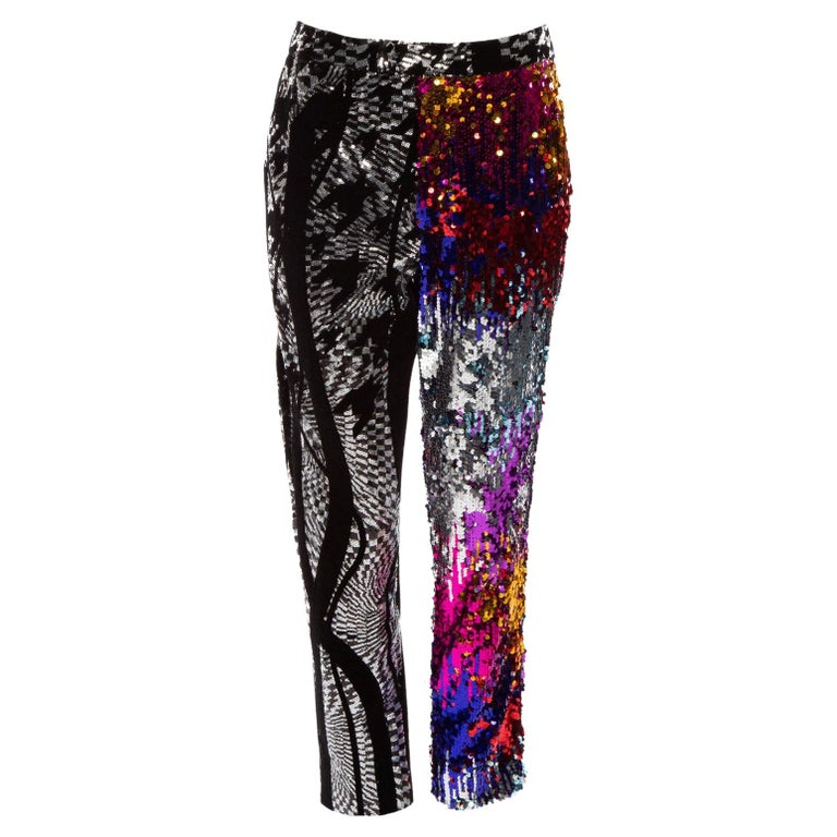 Pre-Loved Halpern Women's Halpern Multicolour Sequin Trousers For Sale ...