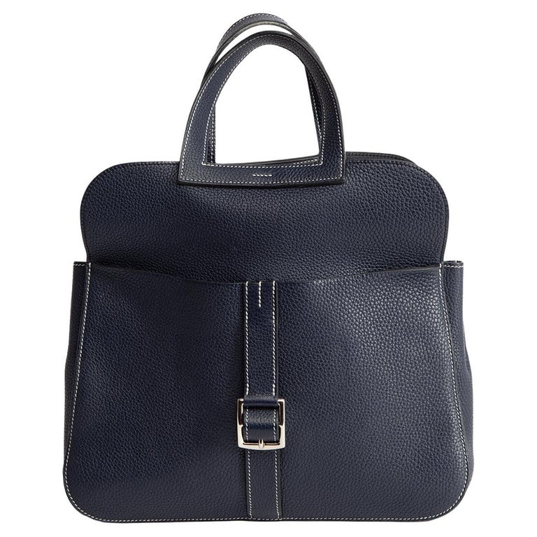 Pre-Loved Hermès Women's Halzan Leather Handbag For Sale at 1stDibs