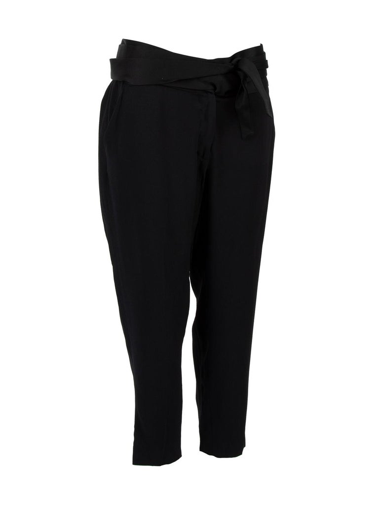 Pre-Loved Iro Women's Satin Pants with Tie Detail For Sale at 1stDibs