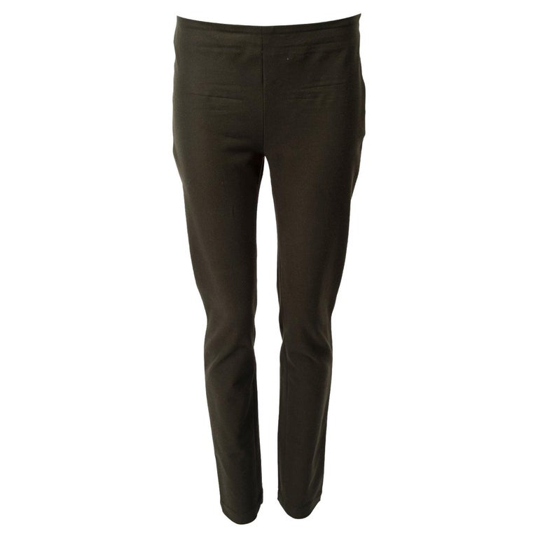 Pre-Loved Joseph Women's Dark Olive Skinny Dress Pants For Sale at 1stDibs