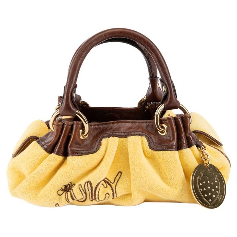Pre-Loved Juicy Couture Women's Yellow Charm Mini Bag For Sale at 1stDibs