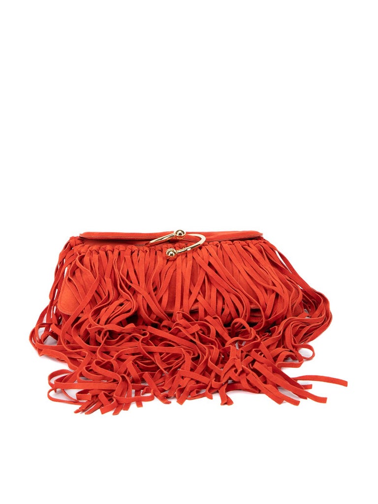 Pre-Loved JW Anderson Women's Red Suede Medium Pierce Shoulder Bag with ...