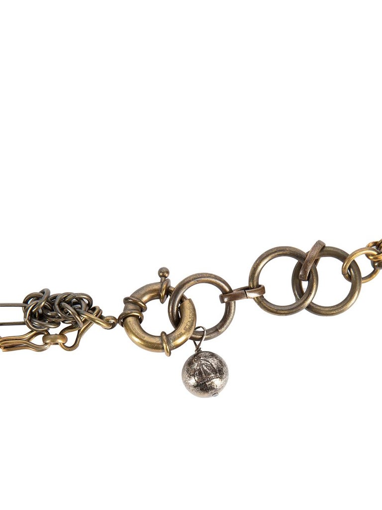 Pre-Loved Lanvin Women's Bronze Chain Pendant Necklace For Sale at 1stDibs
