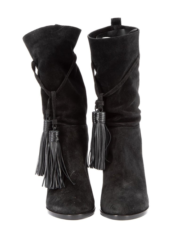Pre-Loved Lanvin Women's Suede Boots with Tassel Accessory For Sale at ...