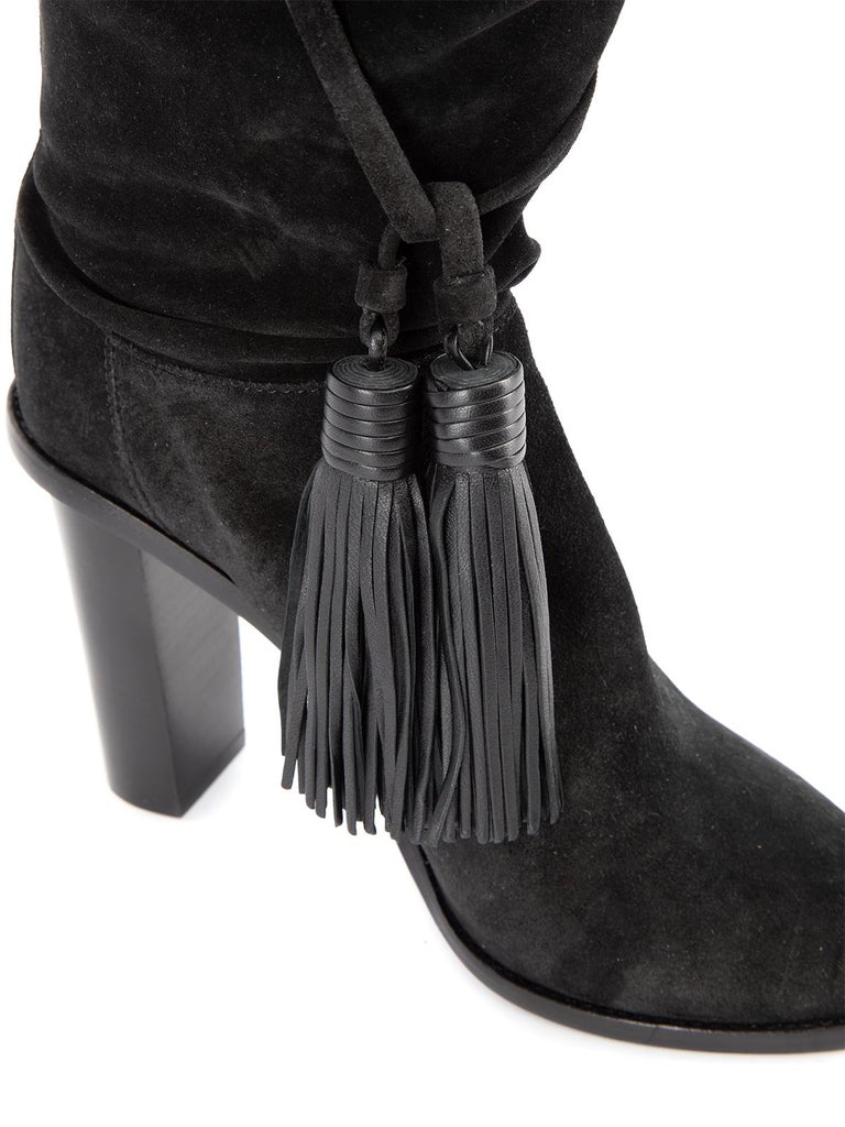 Pre-Loved Lanvin Women's Suede Boots with Tassel Accessory For Sale at ...
