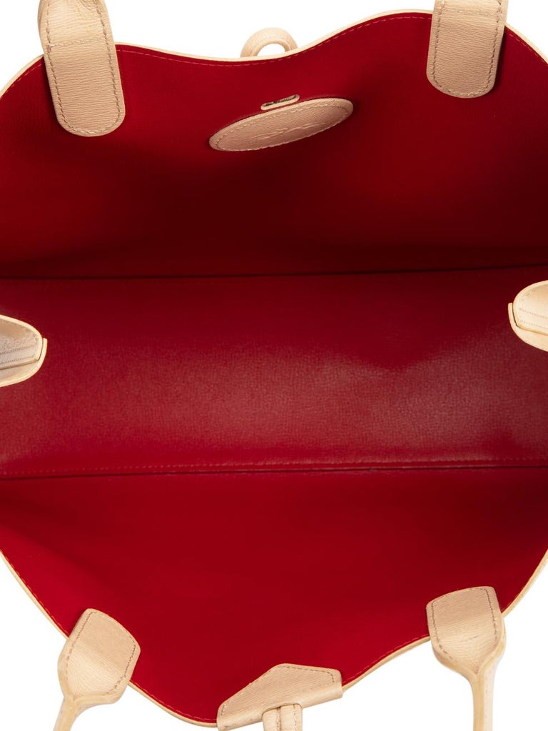 Pre-Loved Longchamp Women's Beige Leather Roseau Heritage Tote Bag For ...