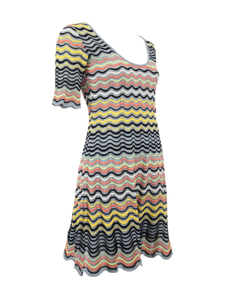 Pre-Loved M Missoni Women's Patterned Short Sleeve Dress For Sale at ...