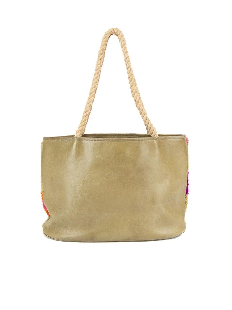 Pre-Loved Marni Women's Abstract Pattern Shearling Shoulder Bag For ...