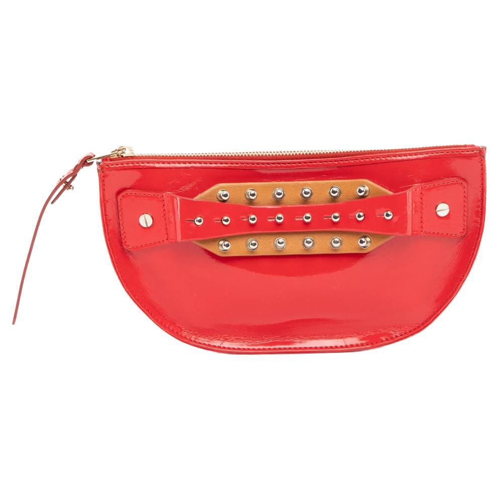 Oscar De La Renta Ruby Red Goa Velvet Clutch at 1stDibs
