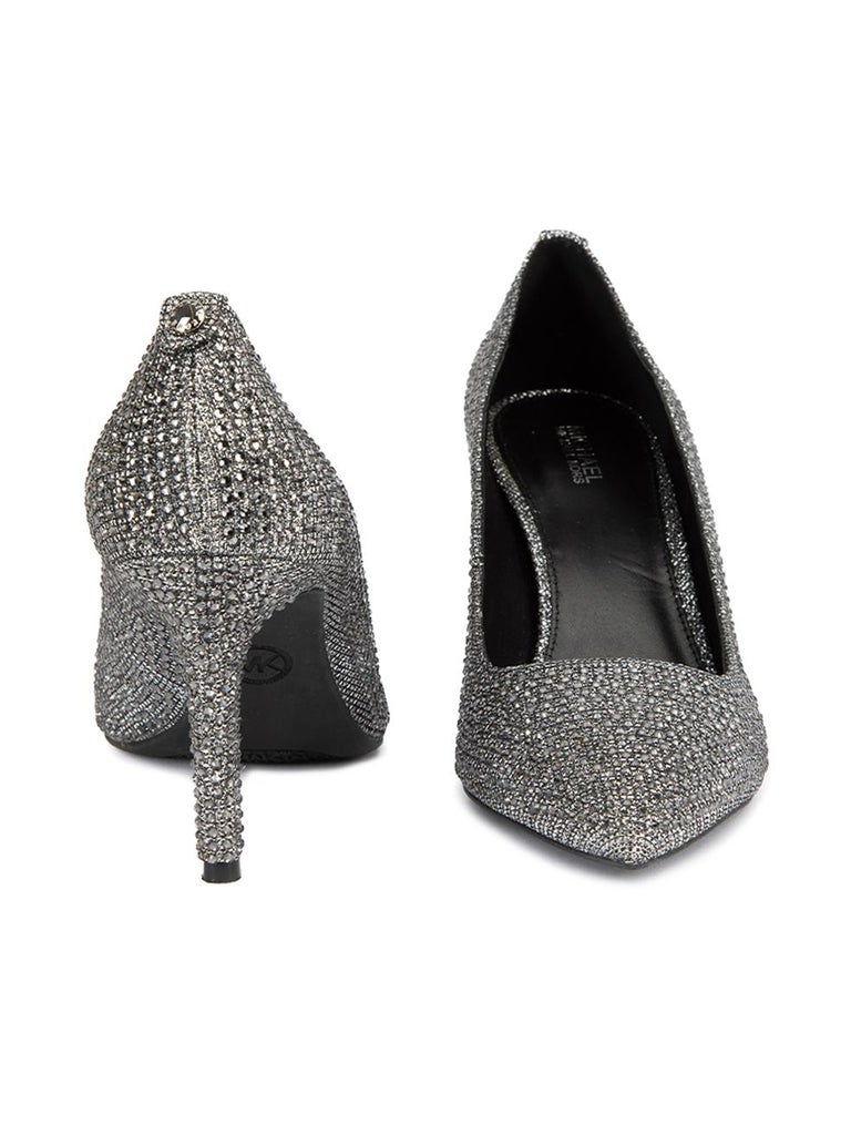 Pre-Loved Michael Kors Women's Silver Glitter Chain Dorothy Flex Pumps ...