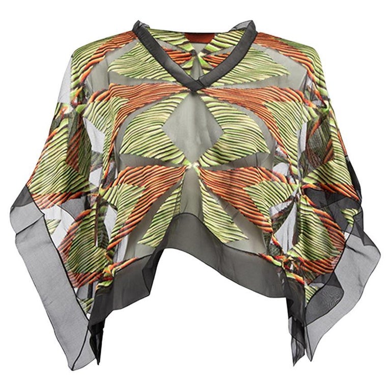 Pre-Loved Missoni Women's Abstract Patterned Wide Mesh Top For Sale at ...