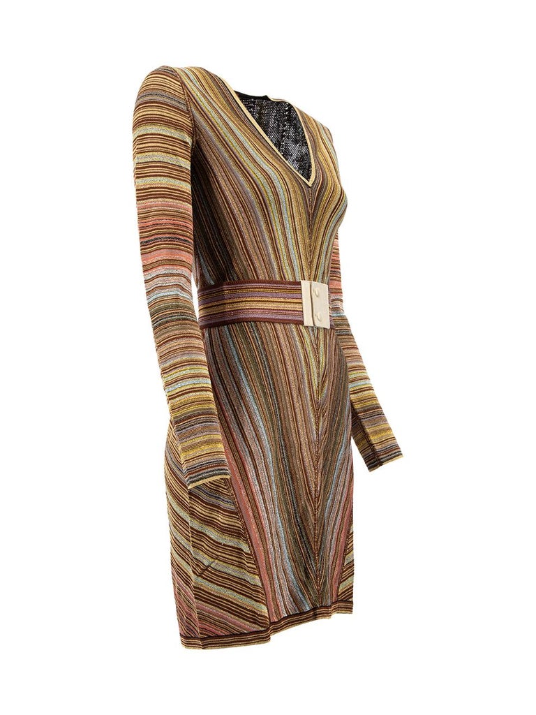 Pre-Loved Missoni Women's Multicolour Metallic Thread Belted Waist ...