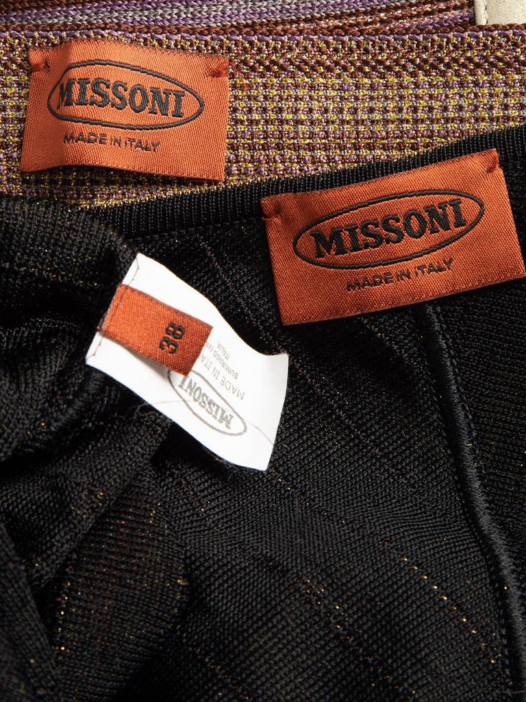 Pre-Loved Missoni Women's Multicolour Metallic Thread Belted Waist ...