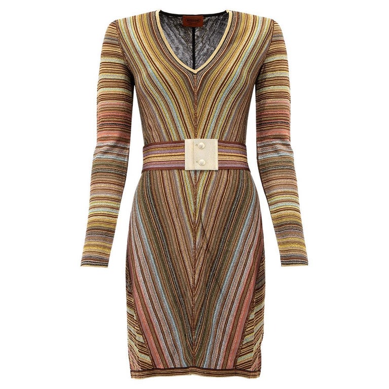 Pre-Loved Missoni Women's Multicolour Metallic Thread Belted Waist ...