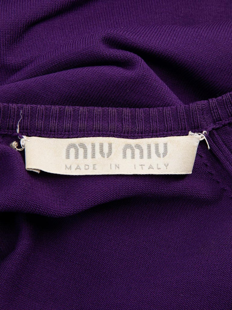 Pre-Loved Miu Miu Women's Purple Vest and Cardigan Matching set For ...