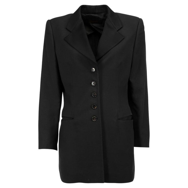 Pre-Loved Narciso Rodriguez Women's Black Long Line Blazer For Sale at ...