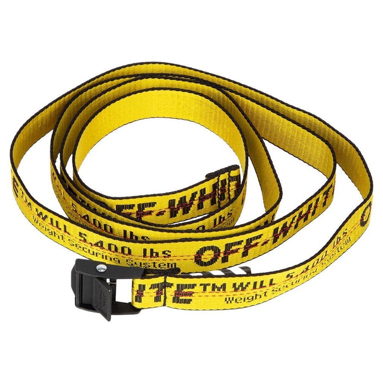 Pre-Loved Off-White Women's Industrial Brand-Embroidered Woven Belt For ...