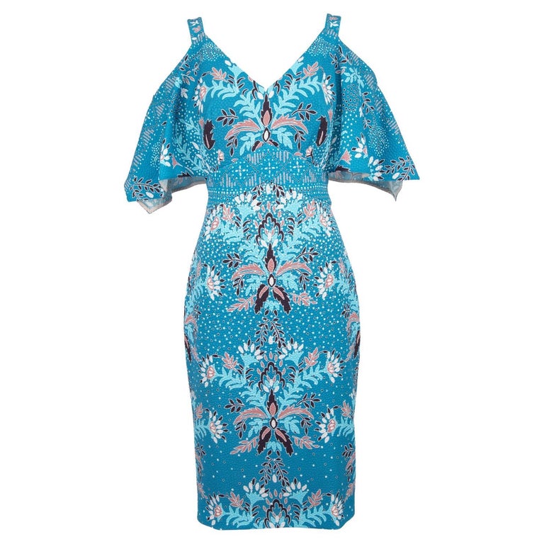 Pre-Loved Peter Pilotto Women's Patterned Midi Dress For Sale at 1stDibs
