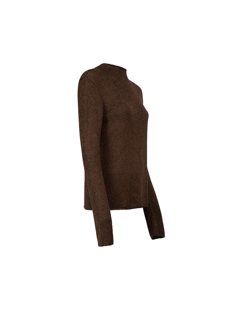 Pre-Loved Ports 1961 Women's Metallic Brown High Neck Jumper For Sale ...