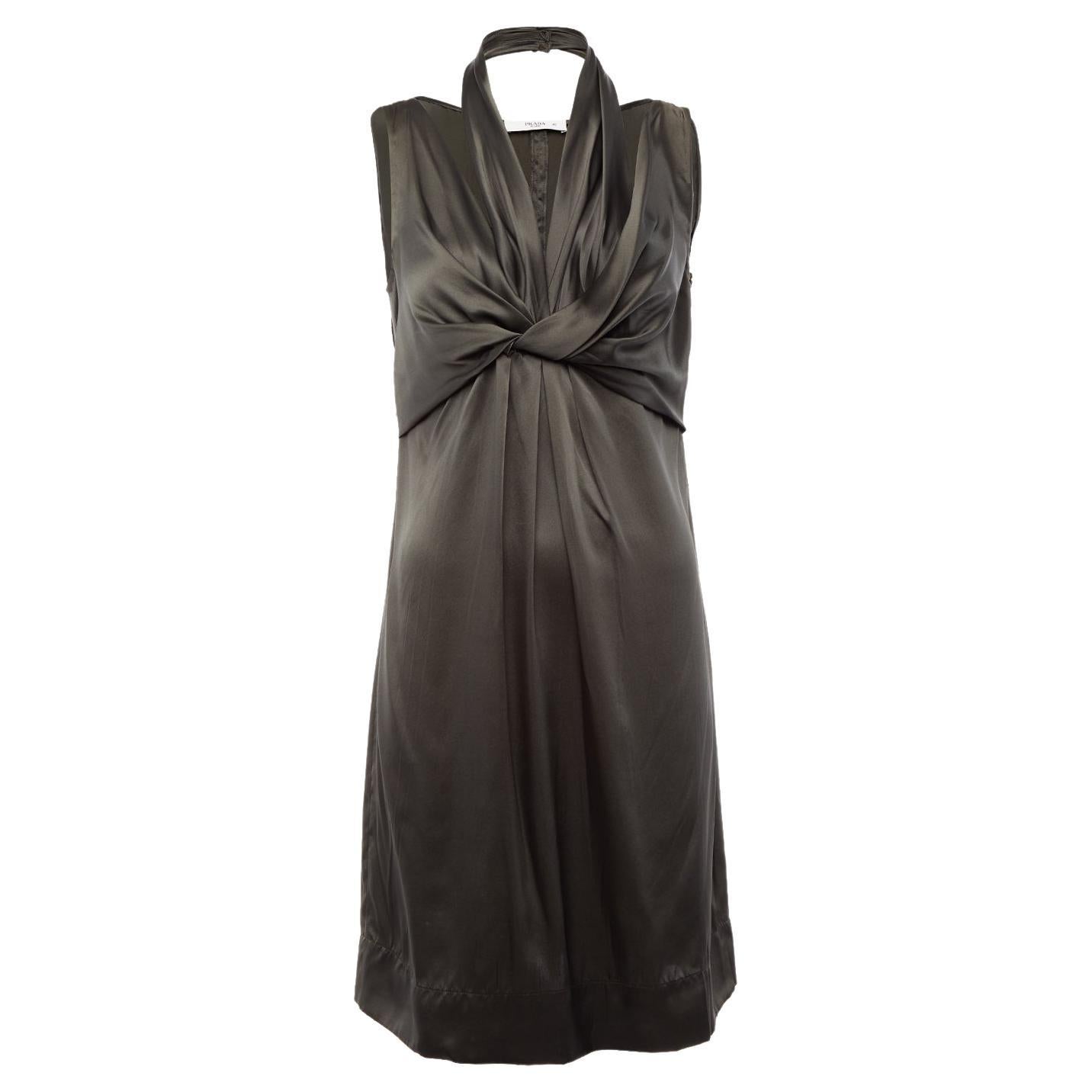 Prada Antique Rose Silk Dress IT 42 at 1stDibs