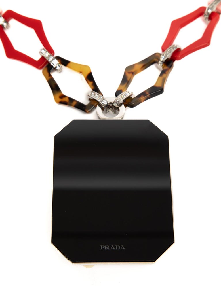 Pre-Loved Prada Women's Statement Crystal Pendant Necklace For Sale at ...