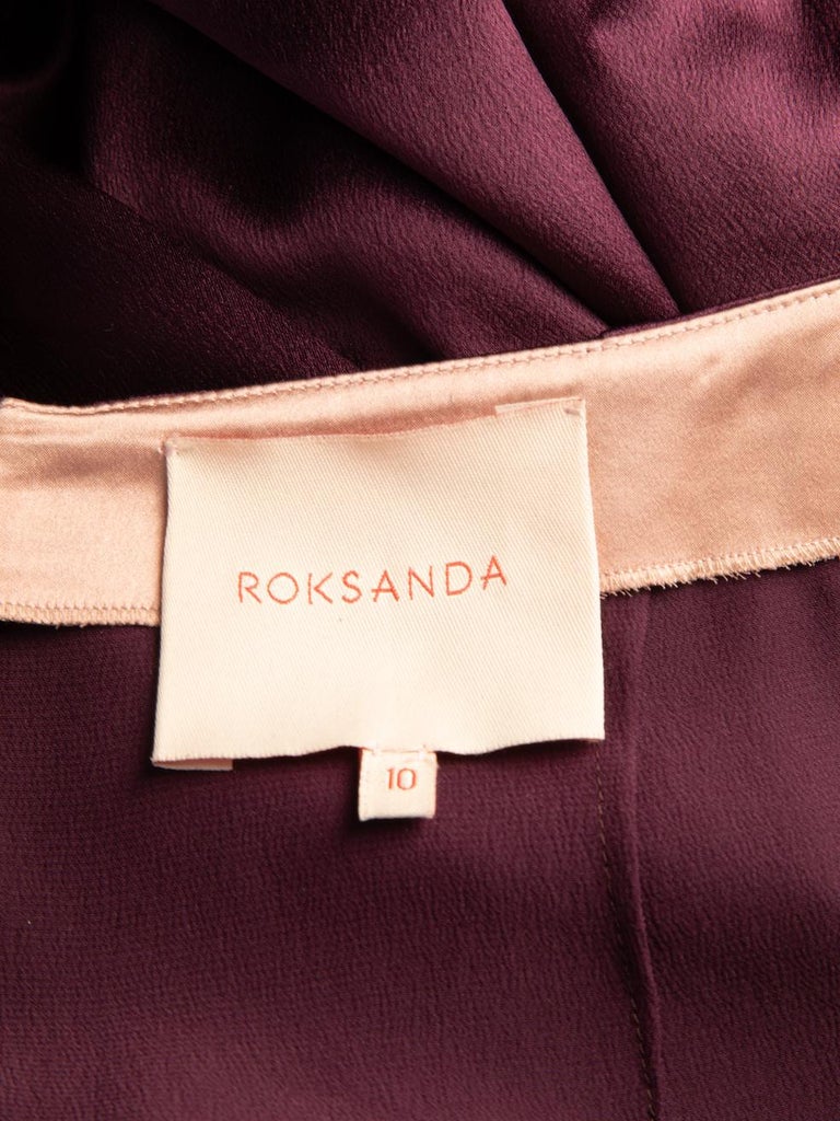 Pre-Loved Roksanda Women's Purple Silk Wide Leg Trousers For Sale at ...