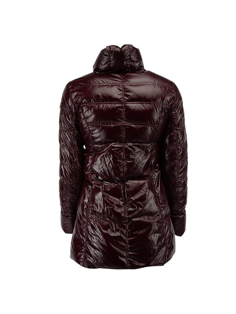 Pre-Loved 'S Max Mara Women's Burgundy Down Puffer Jacket For Sale at ...