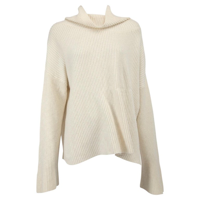 Pre-Loved The Row Women's Cream Cashmere Turtleneck Sweater For Sale at ...