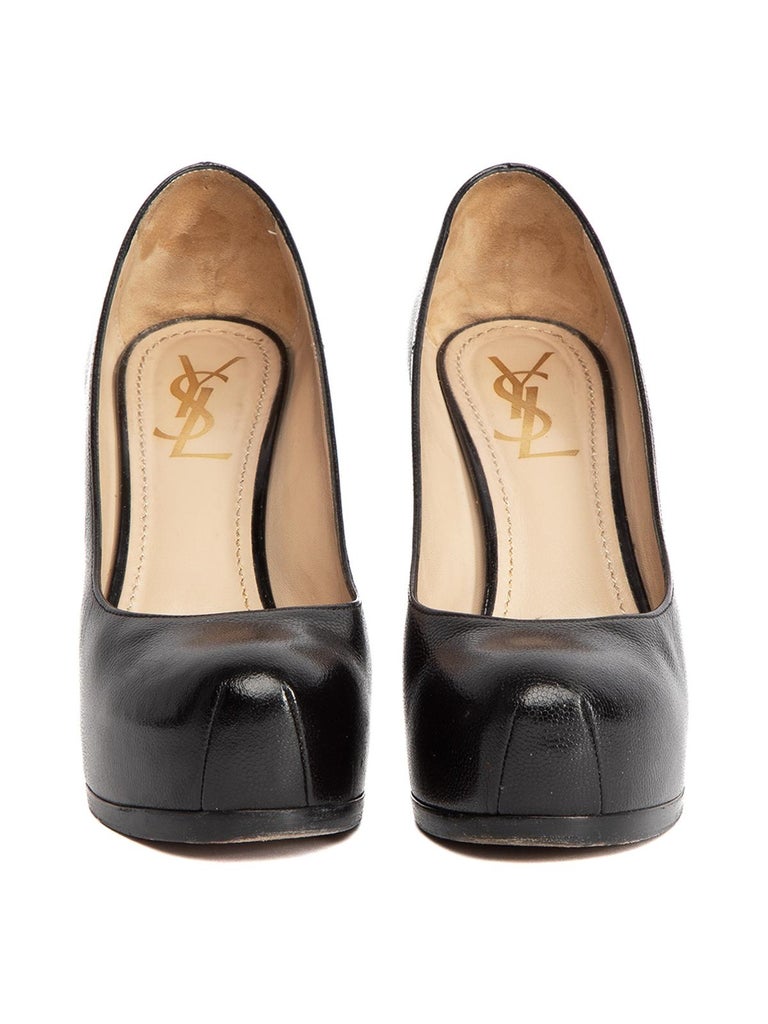 Pre-Loved Yves Saint Laurent Women's Round Toe Leather Heels For Sale ...