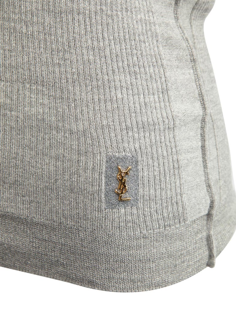 Pre-Loved Yves Saint Laurent Women's YSL V Neck Sweater For Sale at 1stDibs