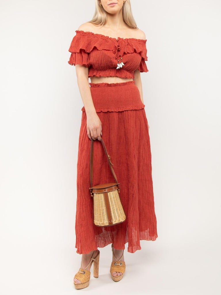 Pre-Loved Zimmermann Women's Skirt and Crop top Matching Set For Sale ...