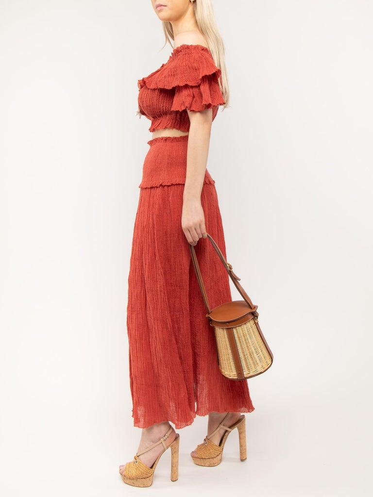 Pre-Loved Zimmermann Women's Skirt and Crop top Matching Set For Sale ...