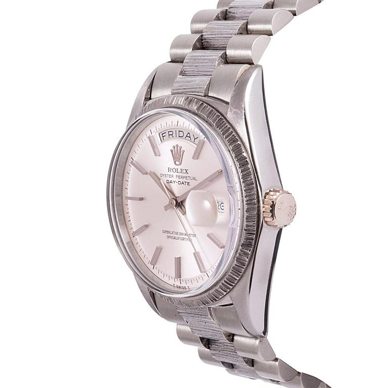 Pre-Owned “Bark” White Gold Rolex Day-Date Ref. #1807 with Box and ...