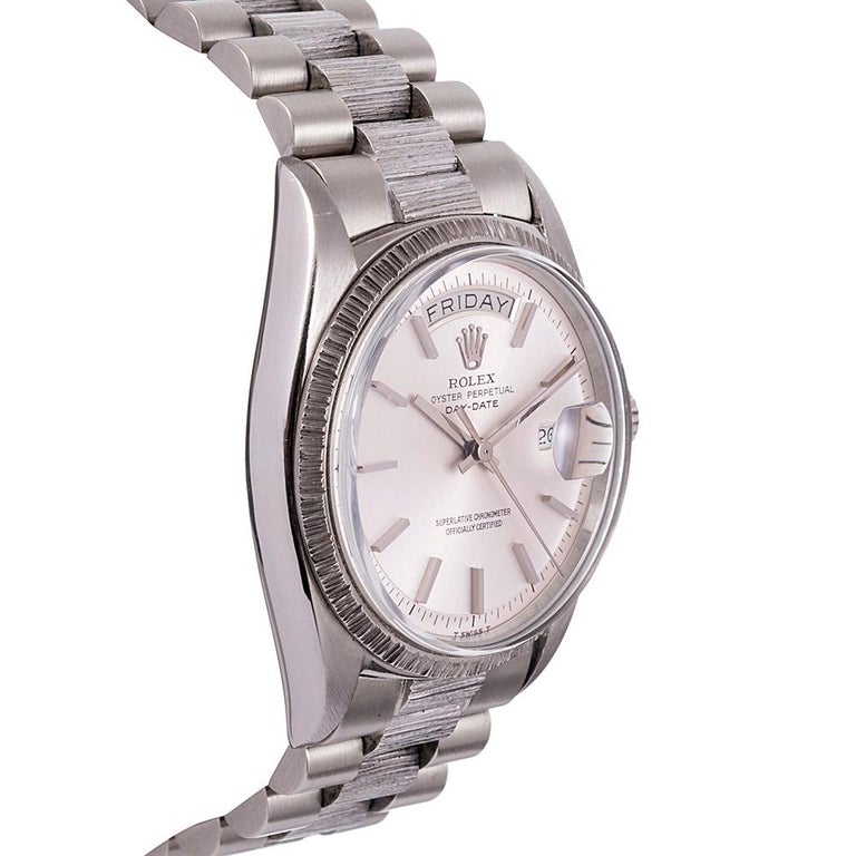 Pre-Owned “Bark” White Gold Rolex Day-Date Ref. #1807 with Box and ...