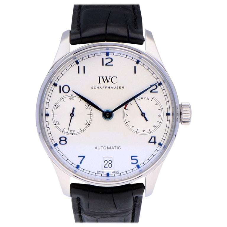 Pre-Owned IWC Portugieser Stainless Steel IW500705 Watch at 1stDibs