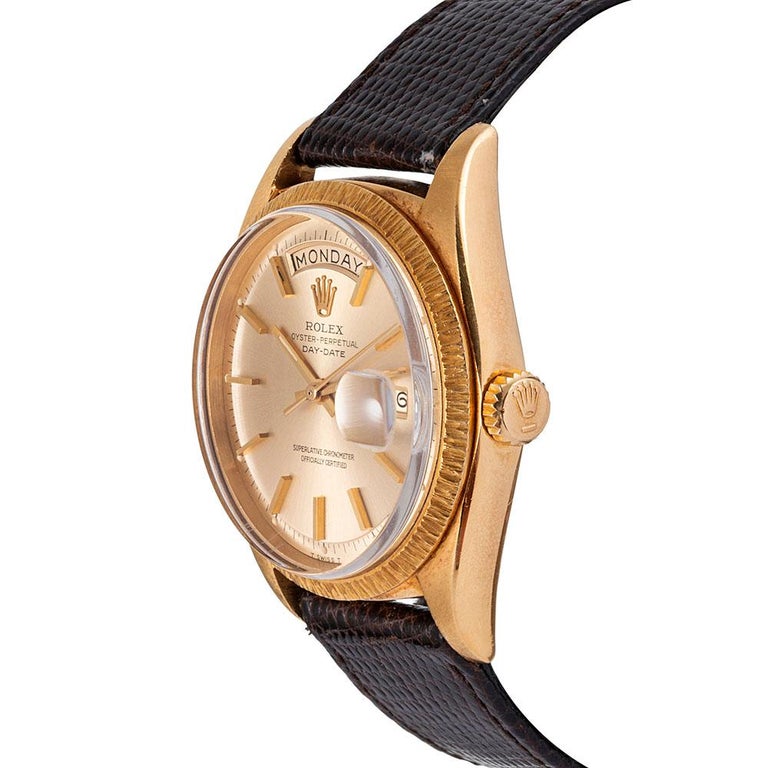 Pre-Owned Rolex “Bark” Bezel Day-Date Ref. #1807 with Original Papers ...