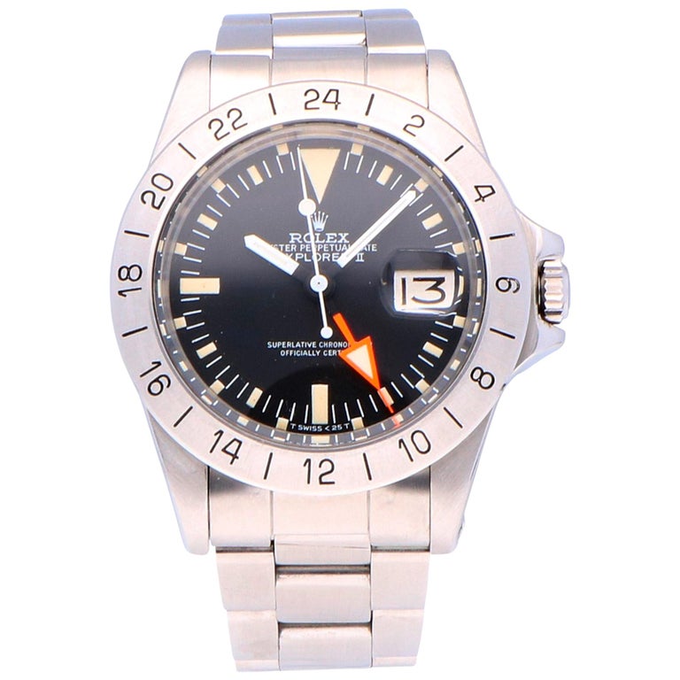 Pre-Owned Rolex Explorer II Stainless Steel 1655 Watch at 1stDibs