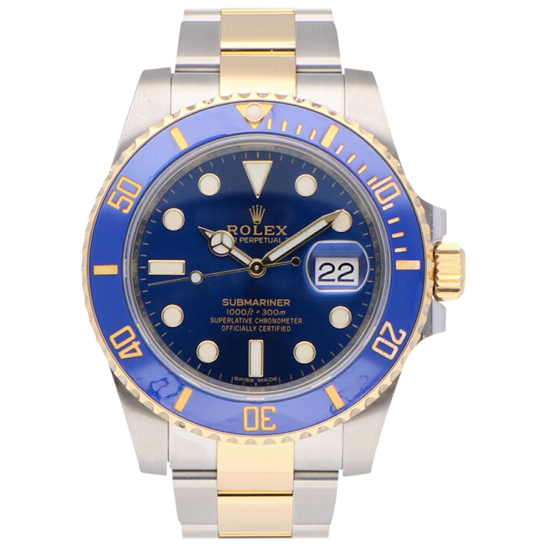 Pre-Owned Rolex Submariner Date Stainless Steel and Yellow Gold at 1stDibs
