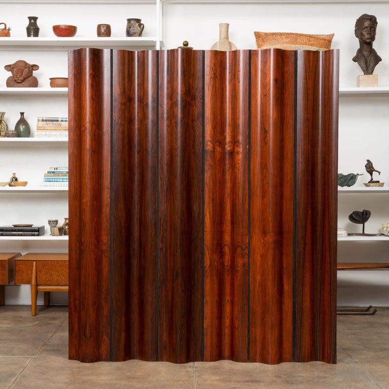 Pre-Production Eames Rosewood Folding Screen for Herman Miller at ...