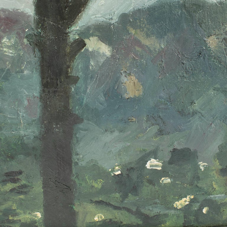 Preben Fjederholt "San Cataldo" Oil on Canvas For Sale at 1stDibs