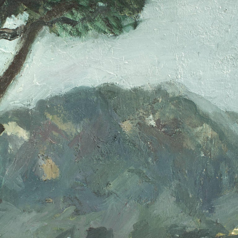 Preben Fjederholt "San Cataldo" Oil on Canvas For Sale at 1stDibs