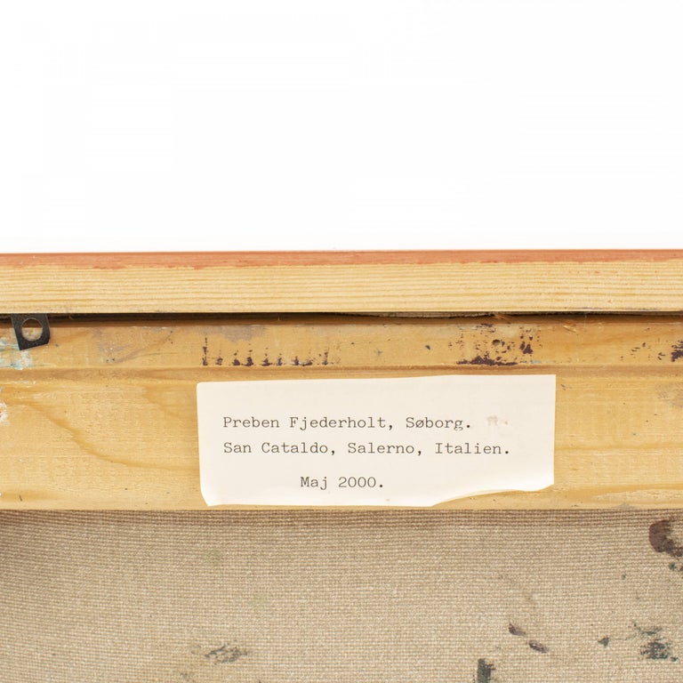 Preben Fjederholt "San Cataldo" Oil on Canvas For Sale at 1stDibs