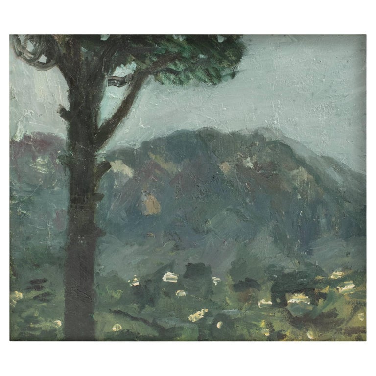 Preben Fjederholt "San Cataldo" Oil on Canvas For Sale at 1stDibs