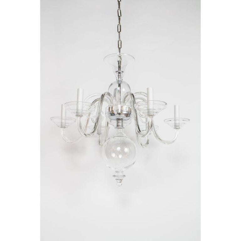 Preciosa Clear Glass Chandelier For Sale at 1stDibs