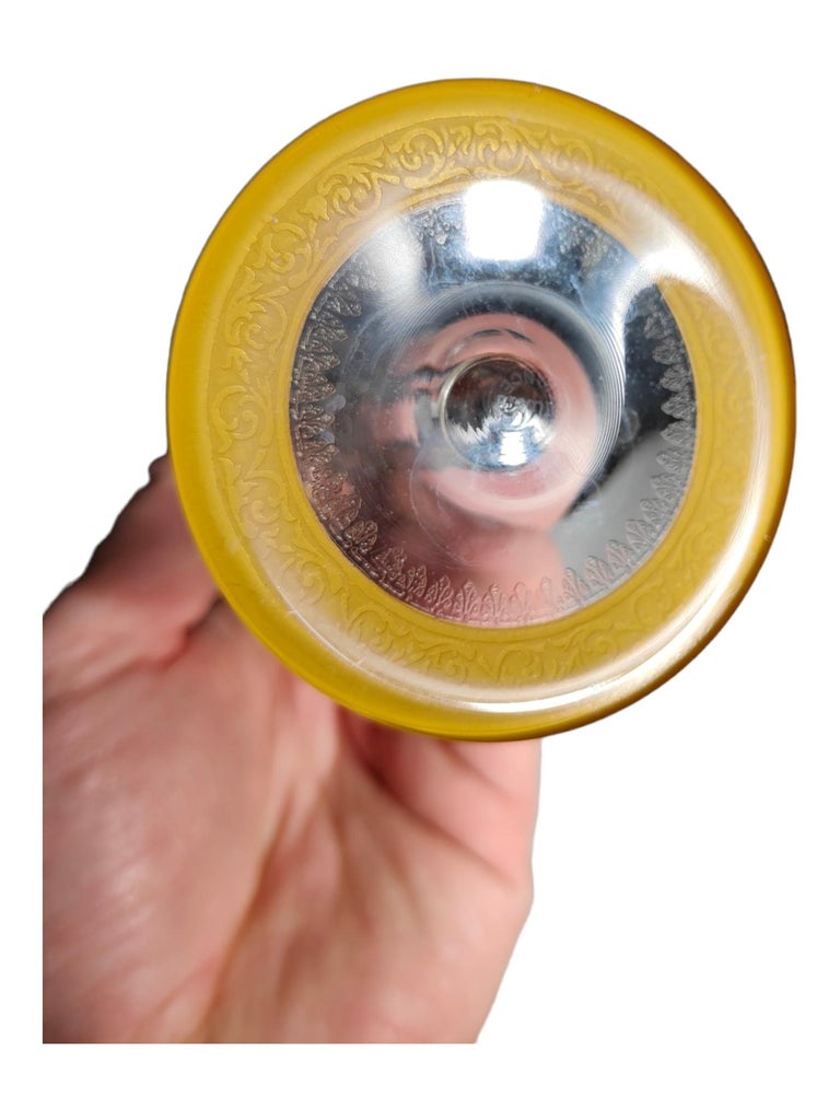 Precious 5 Saint Louis Champagne Glasses Gold Crystal Faceted For Sale ...