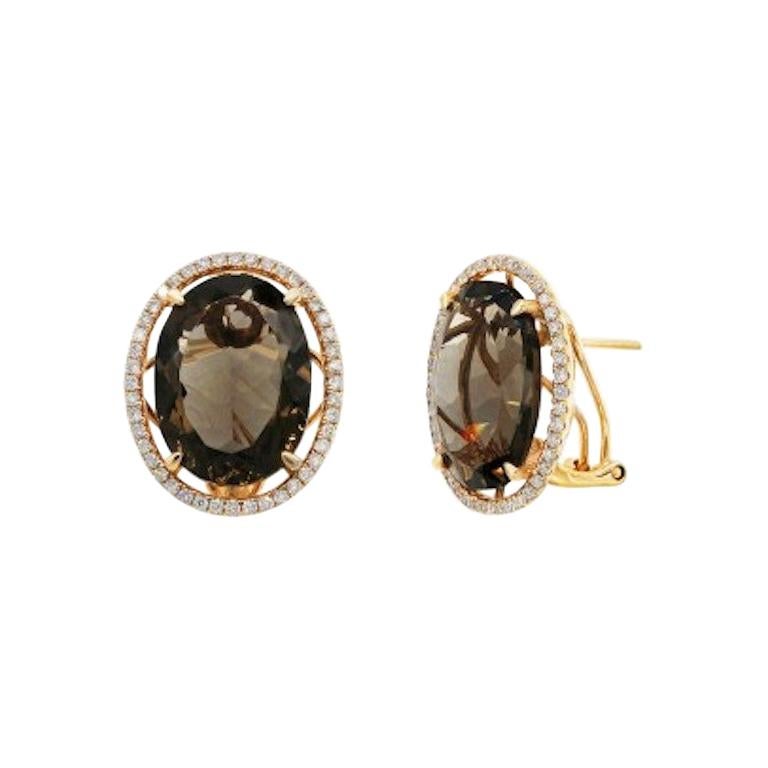 Precious Quartz Diamond Gold Yellow Earrings For Sale at 1stDibs